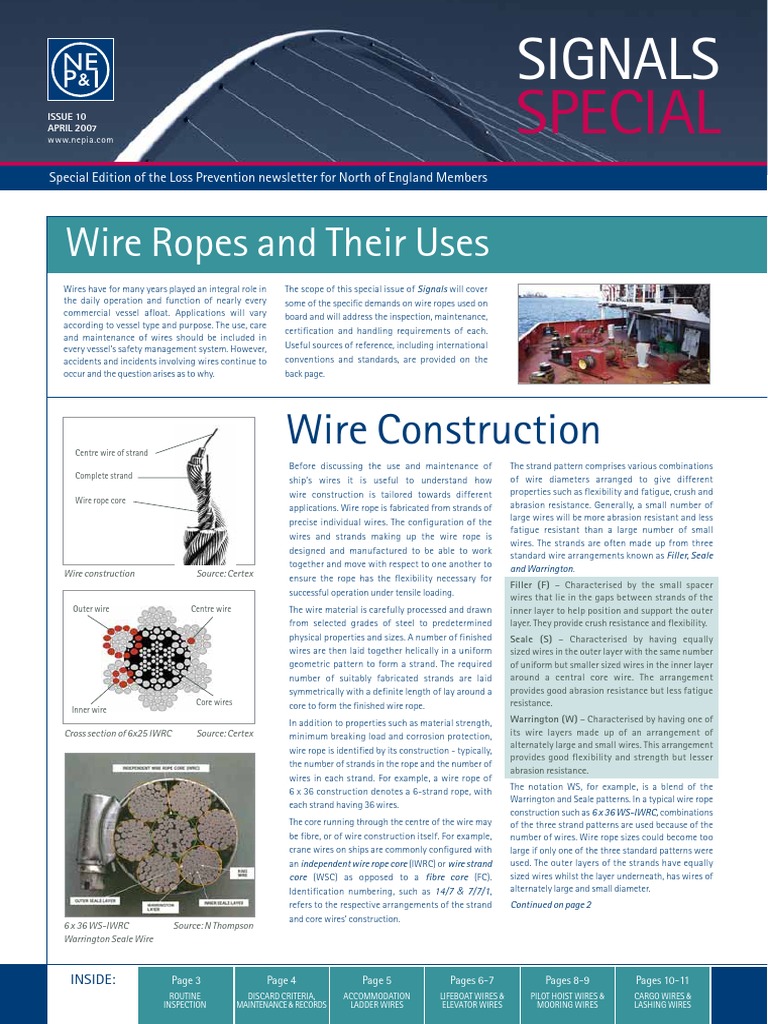NEIPA - Wire Ropes and Their Use | PDF | Rope | Wire