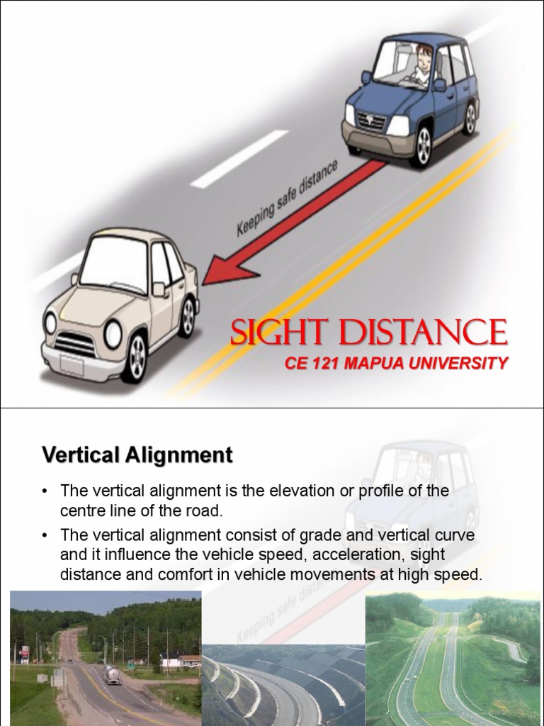 Ce 121 - Lec5 - Stopping Sight Distances | PDF | Transport | Physical ...