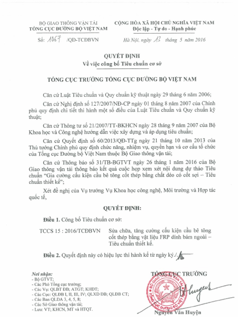 TCCS 15-2016 TCTK FRP | PDF