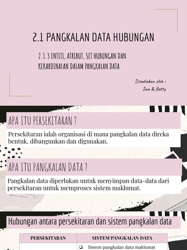 2.1.3 Entiti, Atribut, Set Hubungan Dan Kekardinalan | PDF