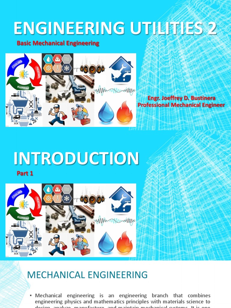 Engineering Utilities 2 (INTRODUCTION) | PDF | Pump | Valve