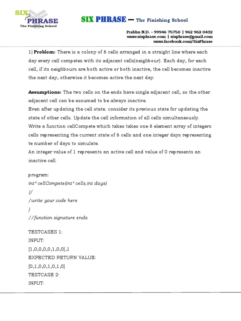 Phrase: Assumptions: The Two Cells On The Ends Have Single Adjacent ...