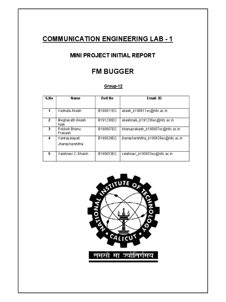 Communication Engineering Lab - 1: FM Bugger | PDF | Modulation | Frequency Modulation