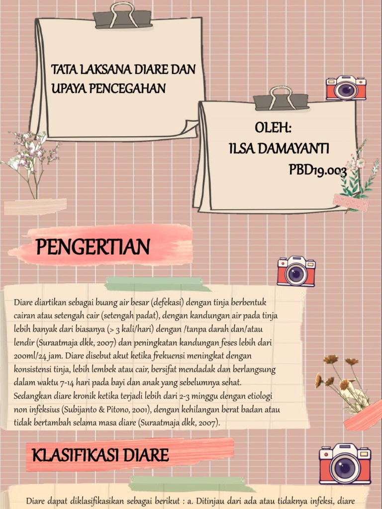 Ppt. Tata Laksana Diare Dan Pencegahan | PDF
