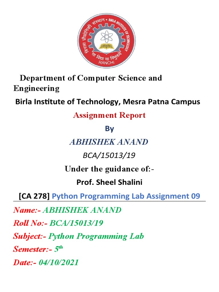 Assignment Tittle | PDF | Software Development | Computer Science