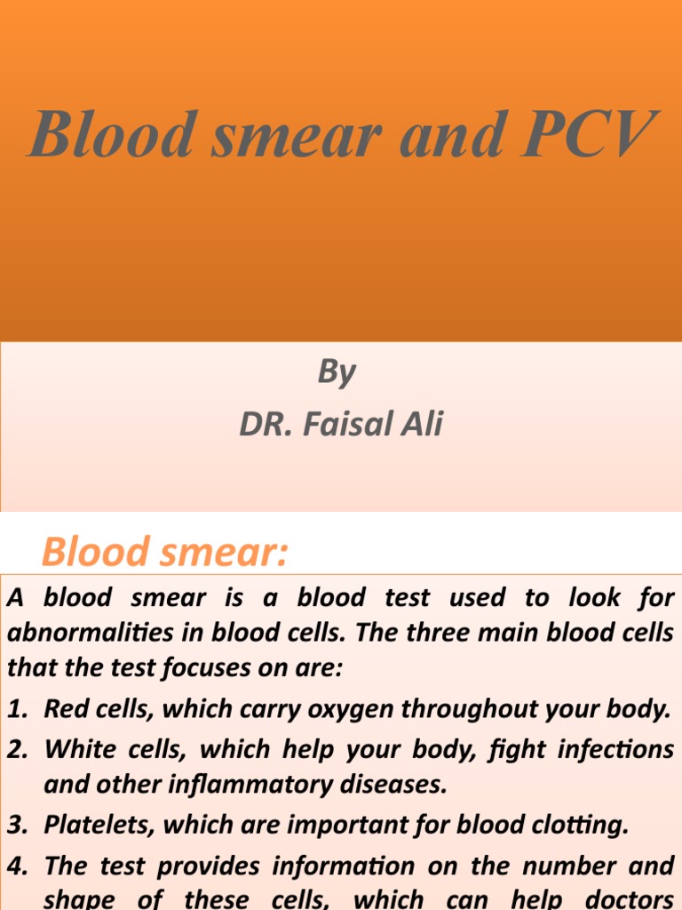 Blood Smear and PCV | PDF | Self-Improvement | Wellness