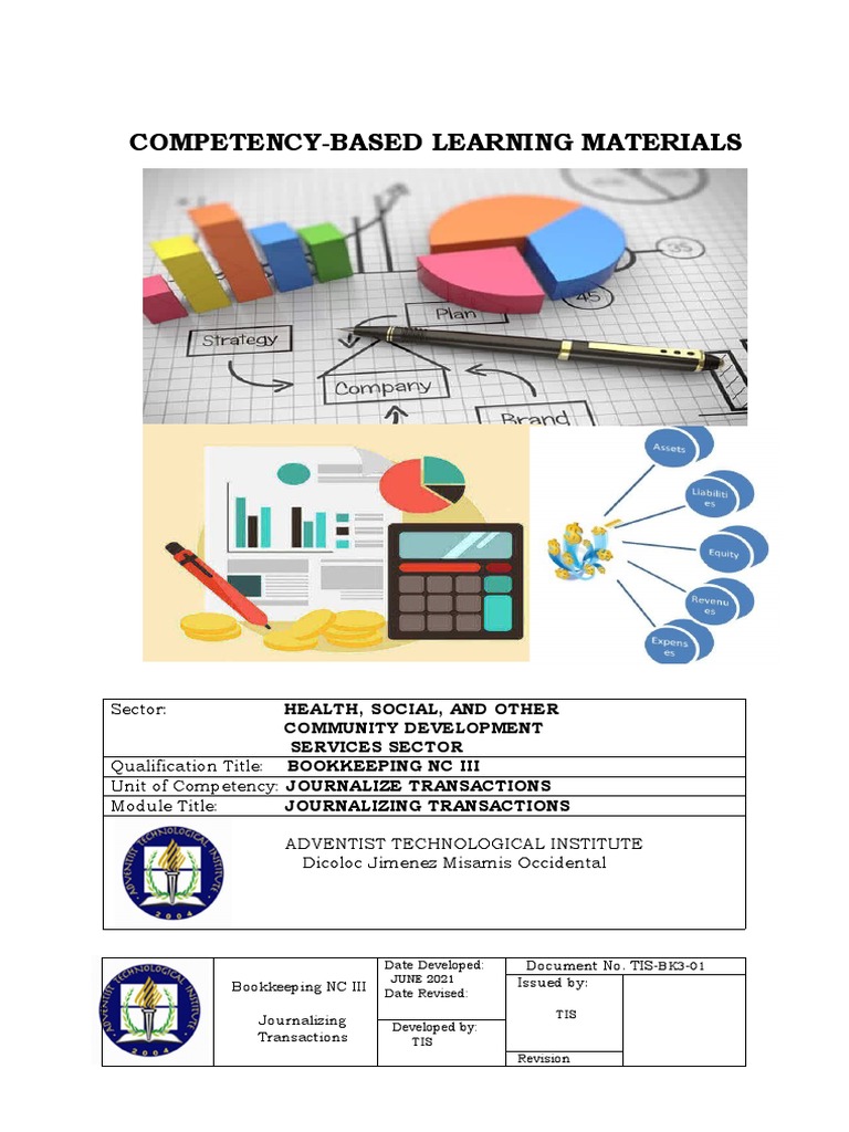 CBLM - Bookkeeping NC III (Aporbo, J) | Download Free PDF | Expense ...