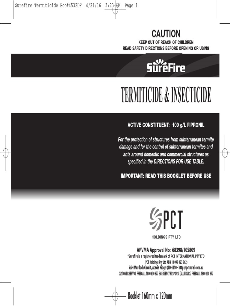 Surefire Termiticide & Insecticide Guide | PDF | Technology & Engineering