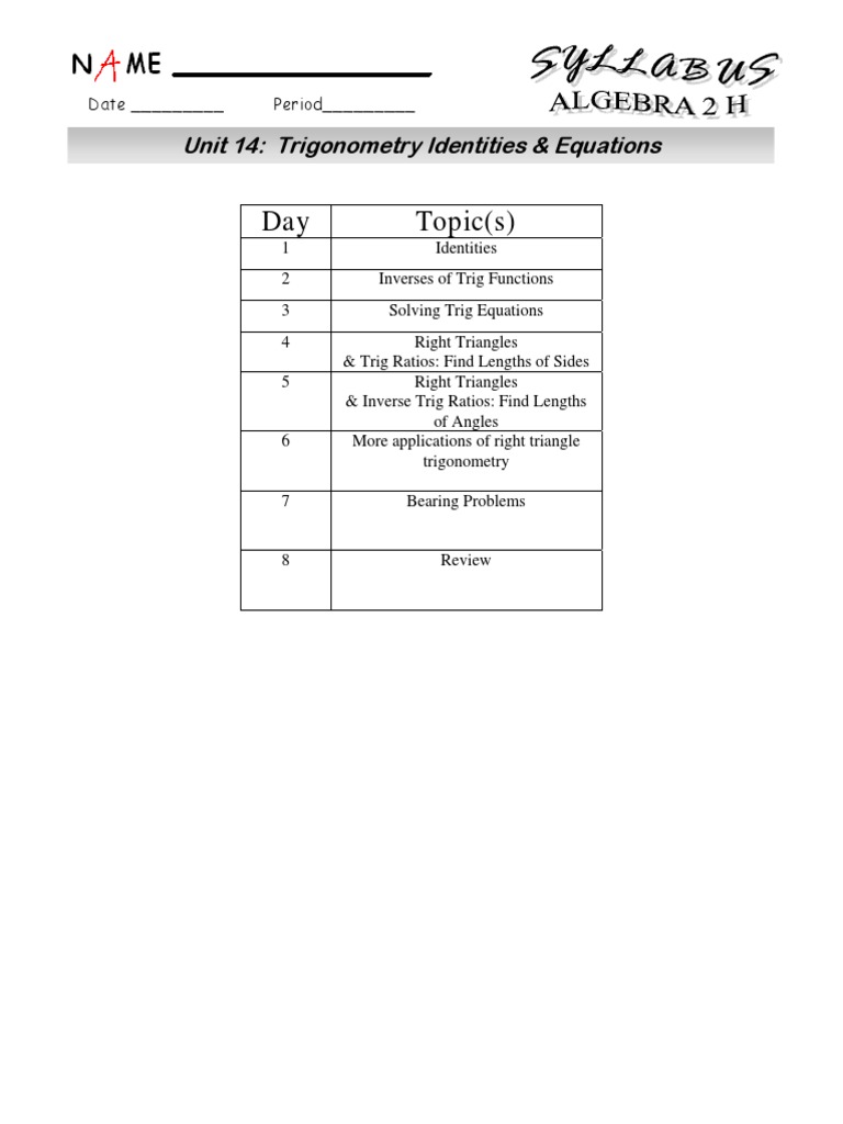 Trigonometric Identities & Equations | PDF | Trigonometric Functions | Sine
