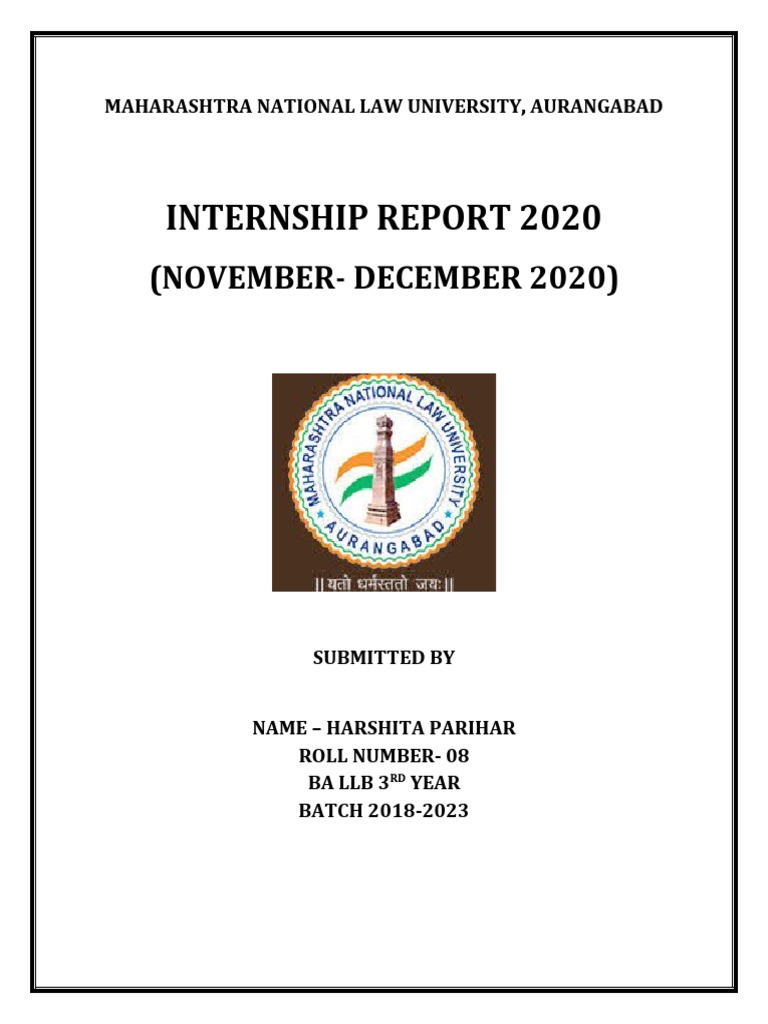 Internship Report 2020 | PDF | Supreme Court Of India | Public Law
