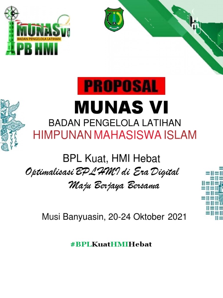 Proposal Munas BPL HMI VI | PDF