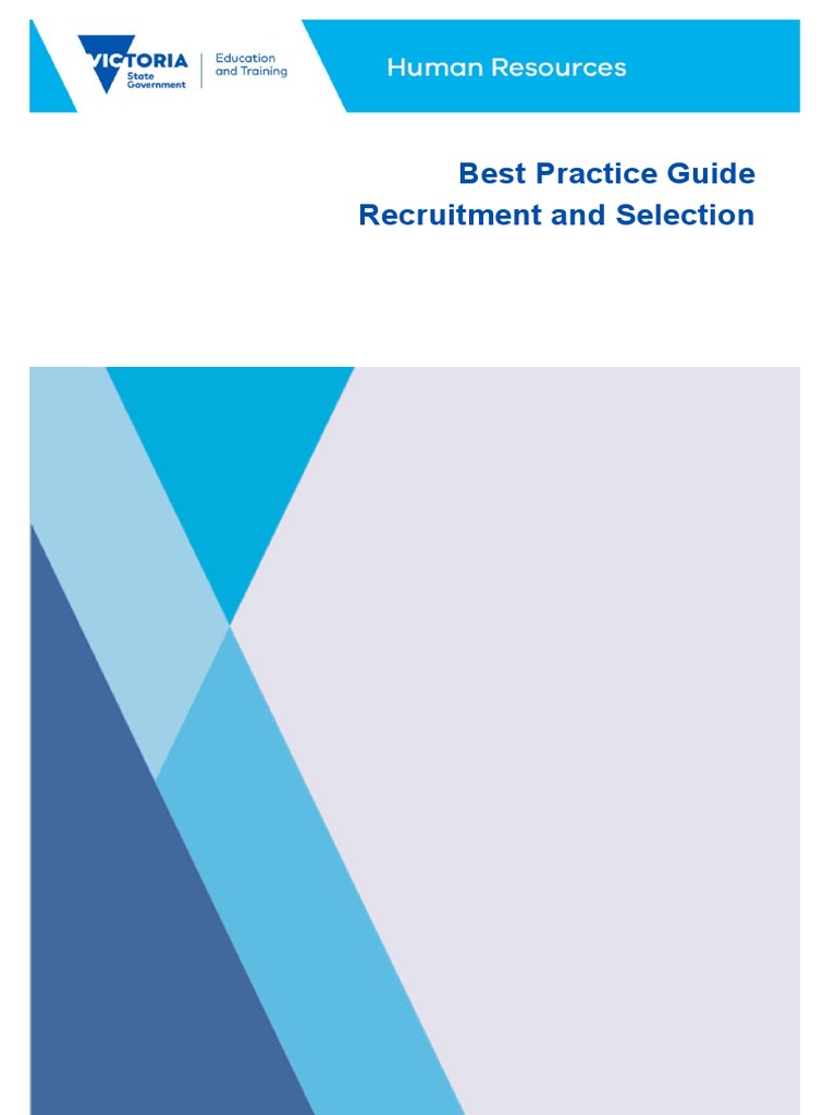 Best Practice Guide Recruitment Selection | PDF | Recruitment ...