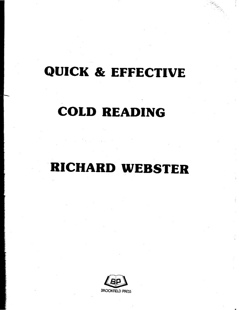 Quick Effective Cold Reading | PDF