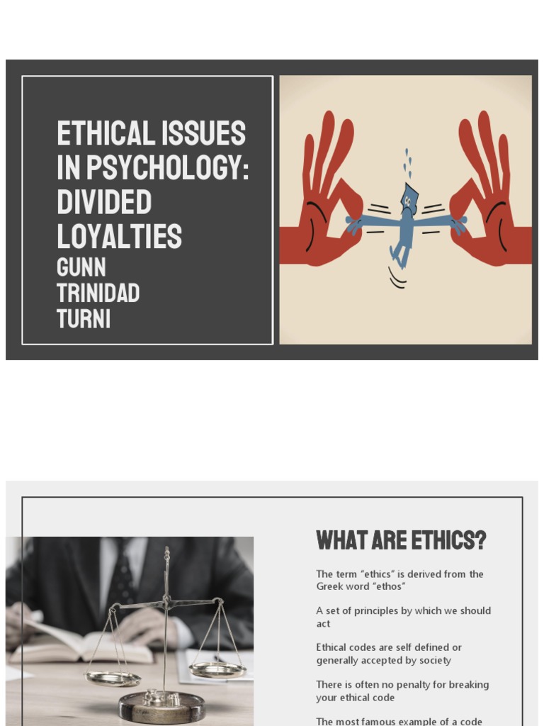 Ethical Dilemmas of Divided Loyalties | PDF | Psychology | Confidentiality