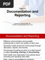 Lesson 1-Documentation and Reporting | PDF | Nursing | Medical Diagnosis