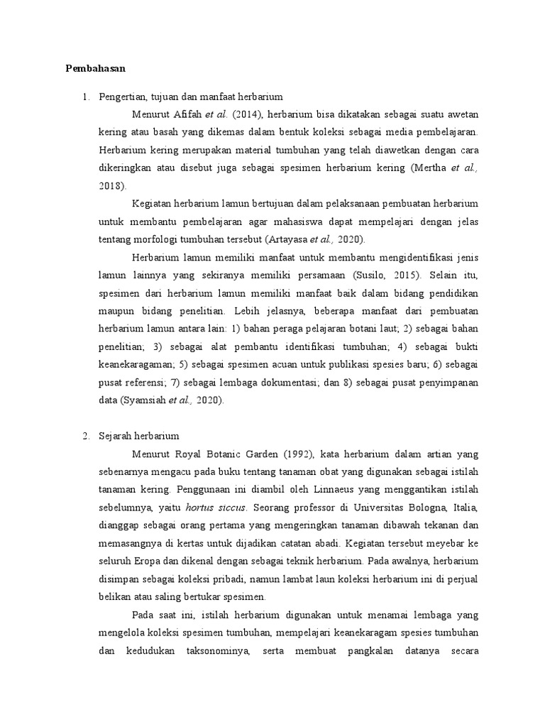 Laprak Herbarium Lamun 2 (Undip'21) | PDF