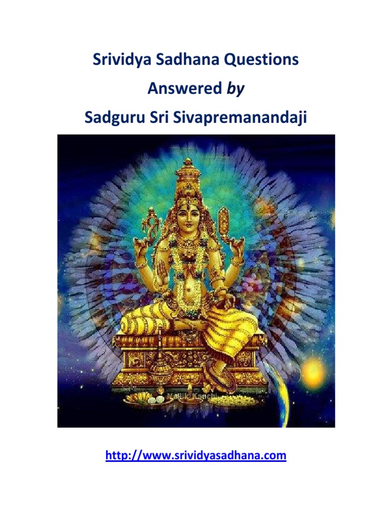 Srividya Sadhana Ebook Updated | PDF | Kundalini | Chakra