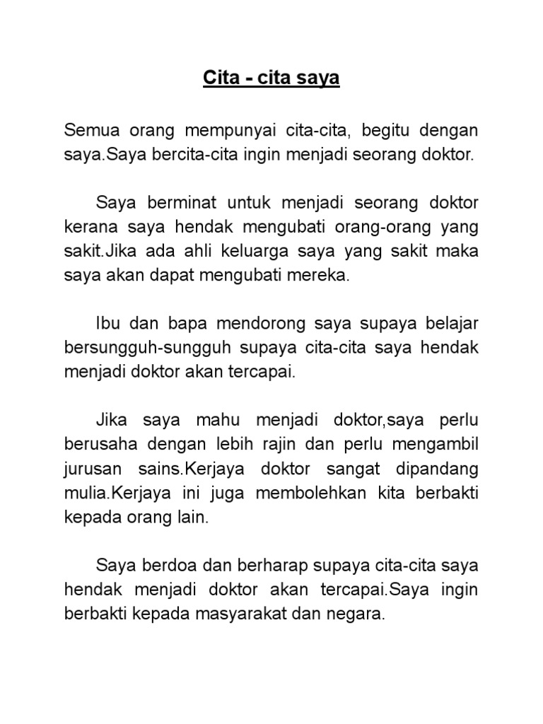 Cita - Cita Saya | PDF