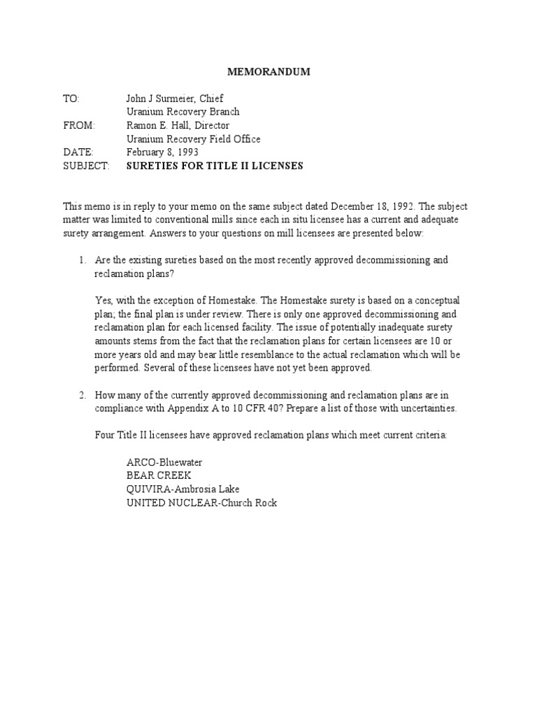Sample 2 Response Memo | PDF