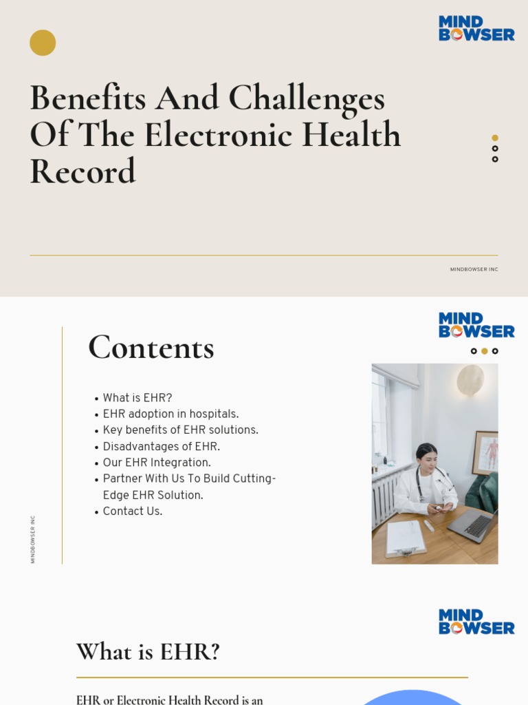 Benefits and Challenges of EHR | PDF | Electronic Health Record | Health Care