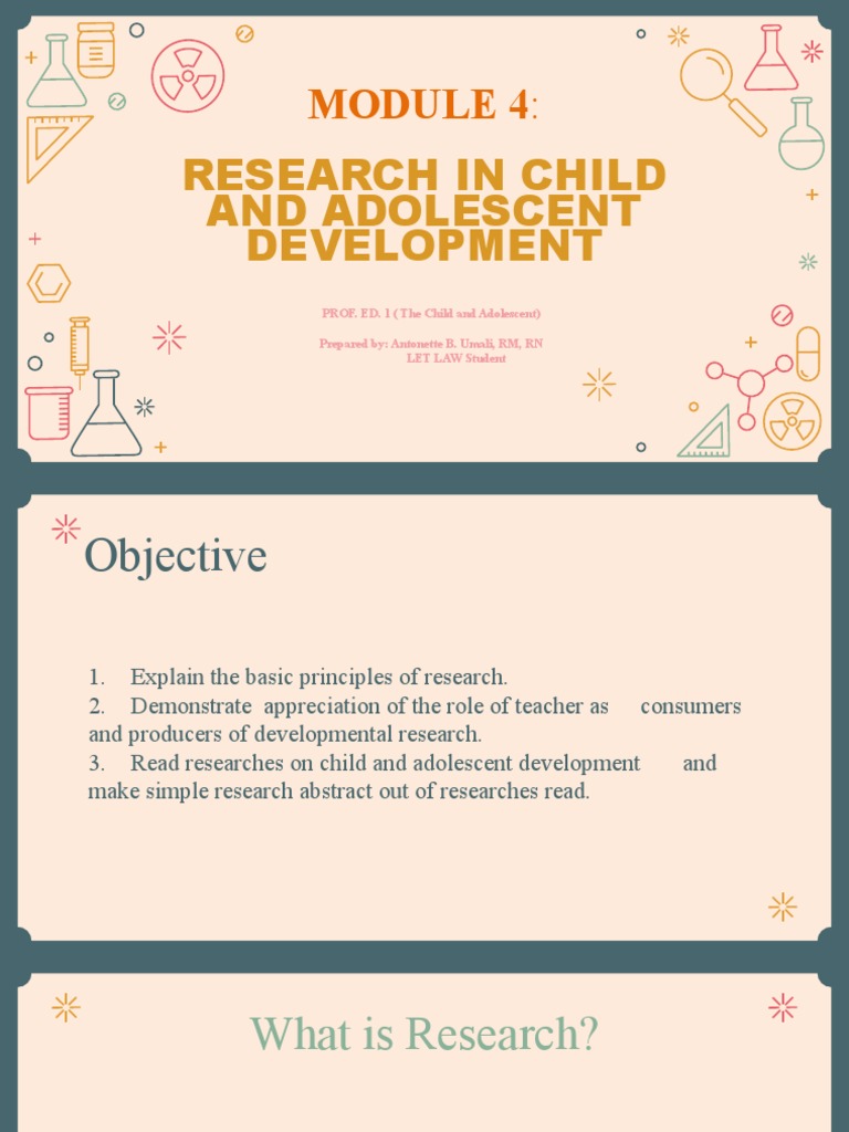 Research in Child and Adolescent Development | PDF | Experiment | Teachers