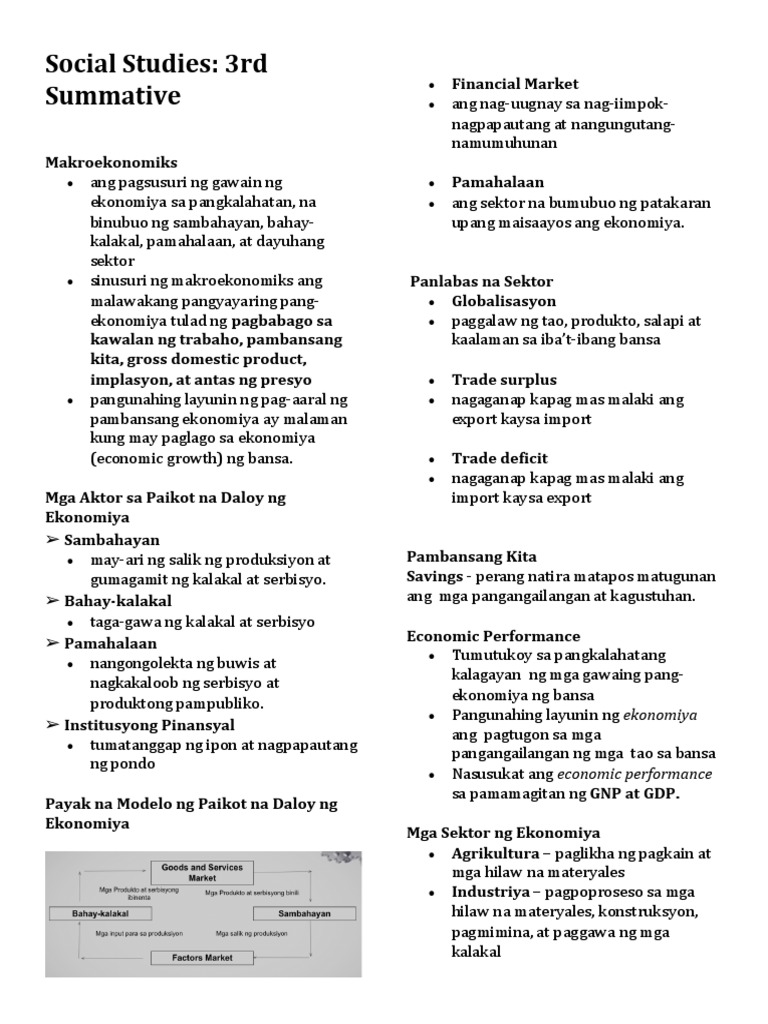 Social Studies 3rd Summative | PDF