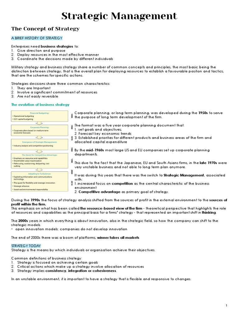 Strategic Management TOTAL NOTES | PDF | Strategic Management | Apple Inc.