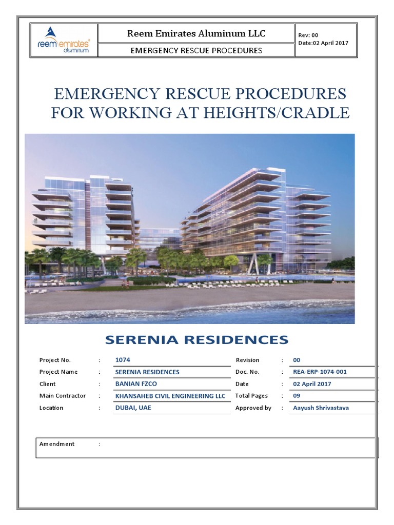 Emergency Rescue Procedures For Cradle - Rev | PDF | Emergency | Safety