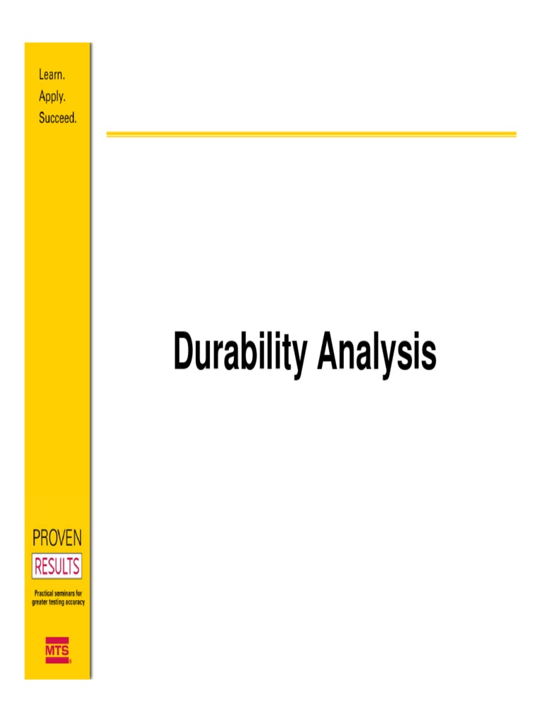 Durability - Analysis TAI | PDF | Fatigue (Material) | Histogram