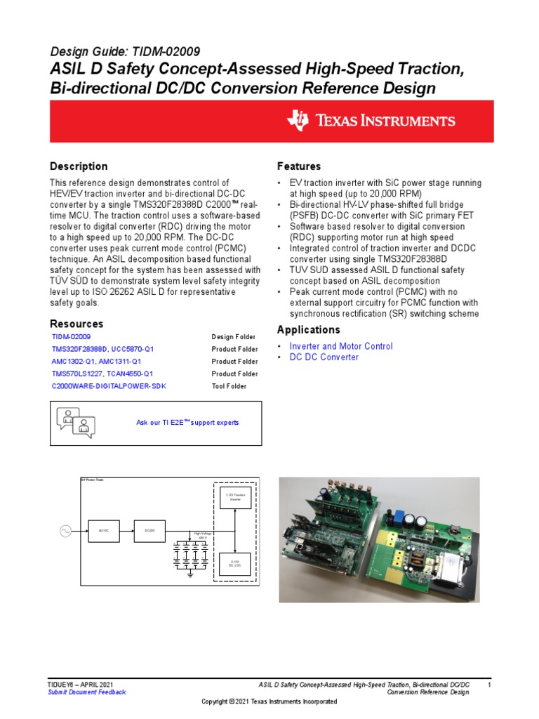 ASIL D Safety Concept-Assessed High-Speed Traction, Bi-Directional DC ...