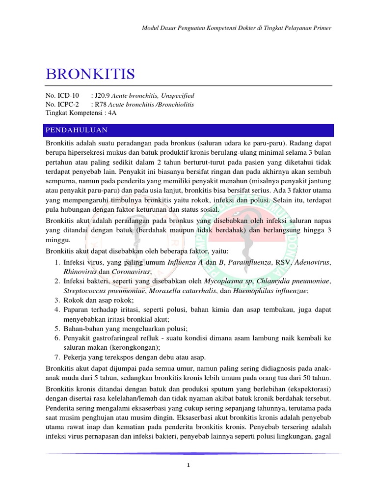 Modul Bronkitis | PDF