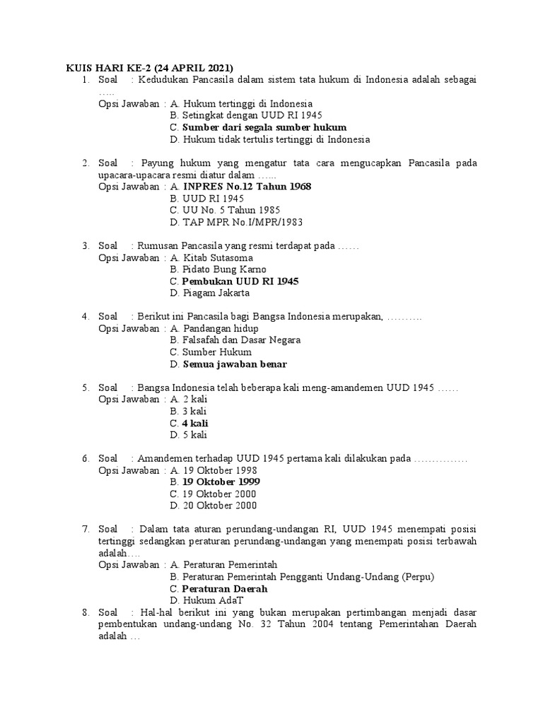 KUIS | PDF | Politik | Ilmu Sosial
