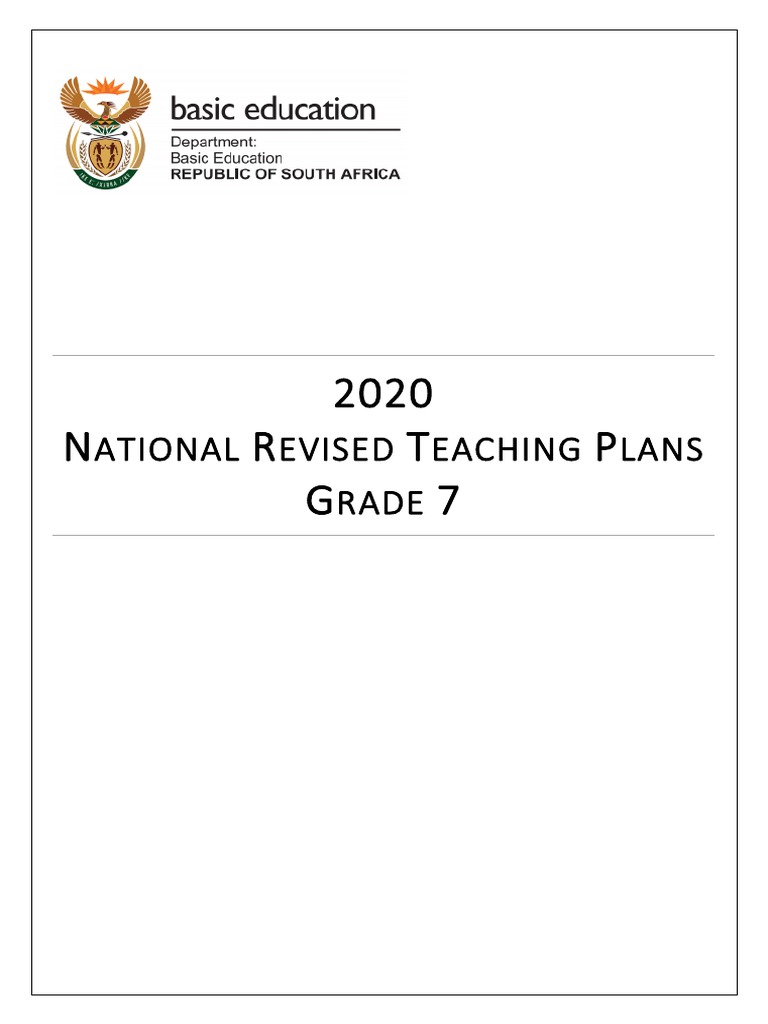 2020 - National Revised Teaching Plans - Grade 7 - V1 | PDF ...