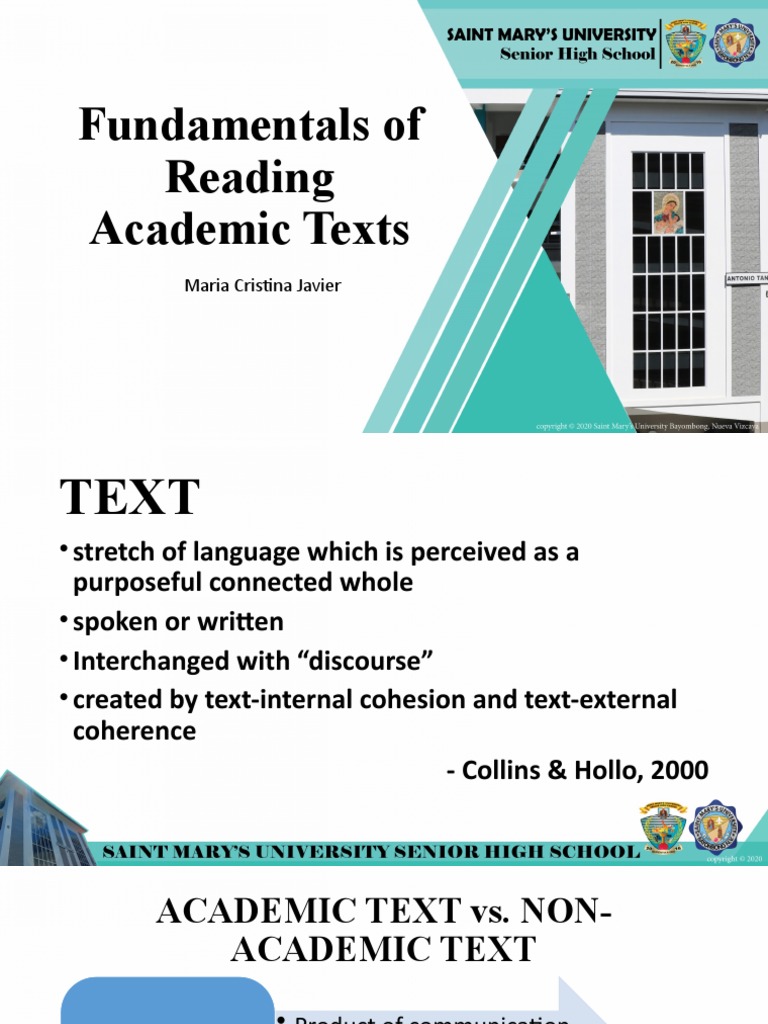 EAPP PPT 2 Fundamentals of Reading Acad Texts and Language Use | PDF | Verb | Syntax
