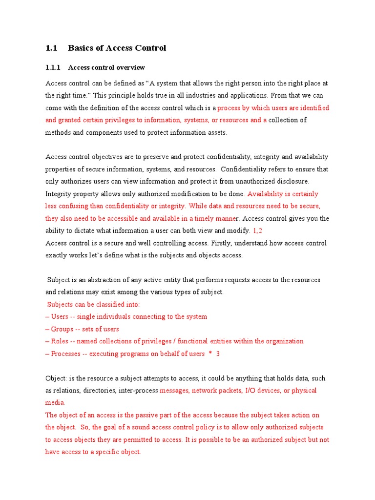 Basics of Access Control2 | PDF | Access Control | Information