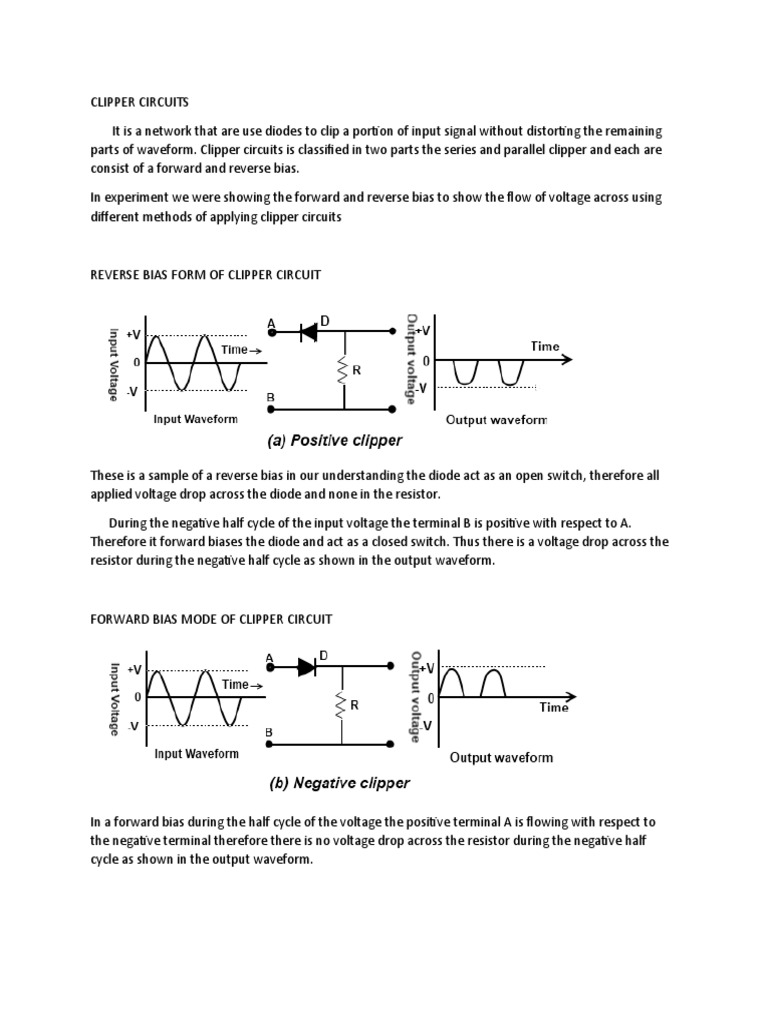 Clipper Circuits | PDF | Bipolar Junction Transistor | Transistor