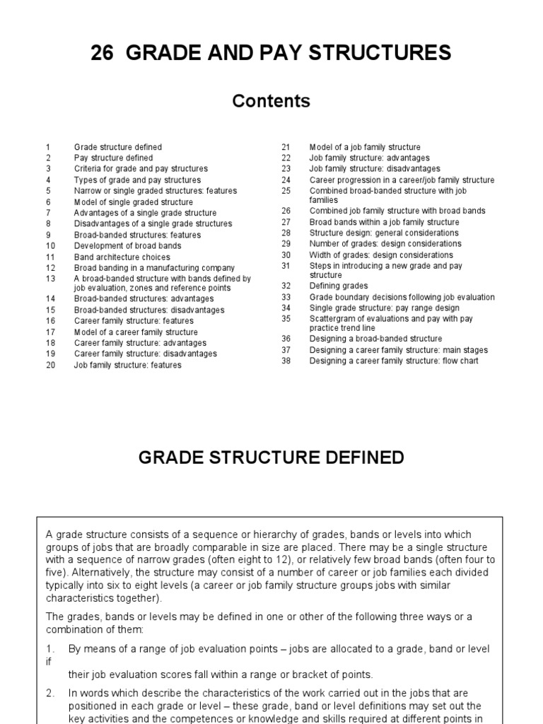 Grade and Pay Structure Guide | PDF | Competence (Human Resources) | Design