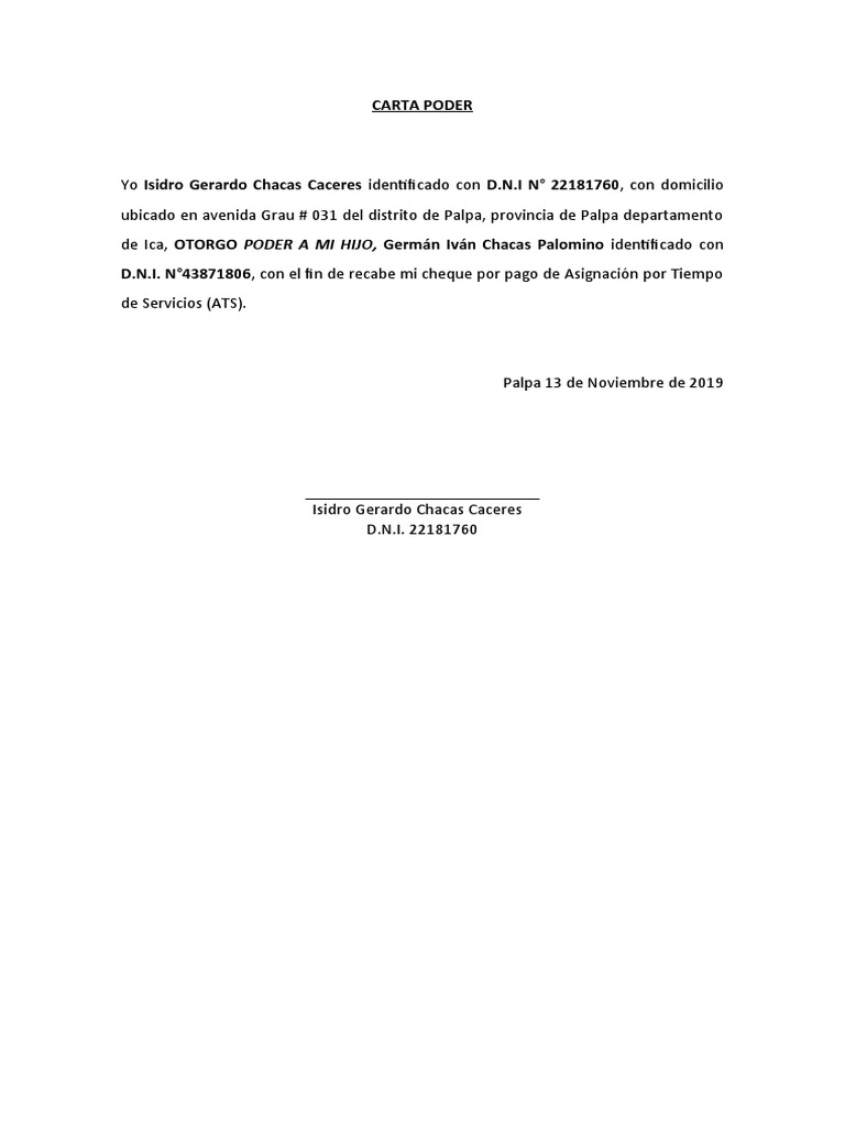 Carta Poder | PDF