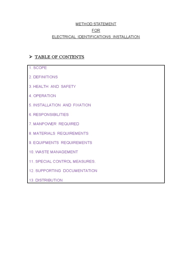 00 - MS - Electrical Identifications Installation | PDF | Specification ...
