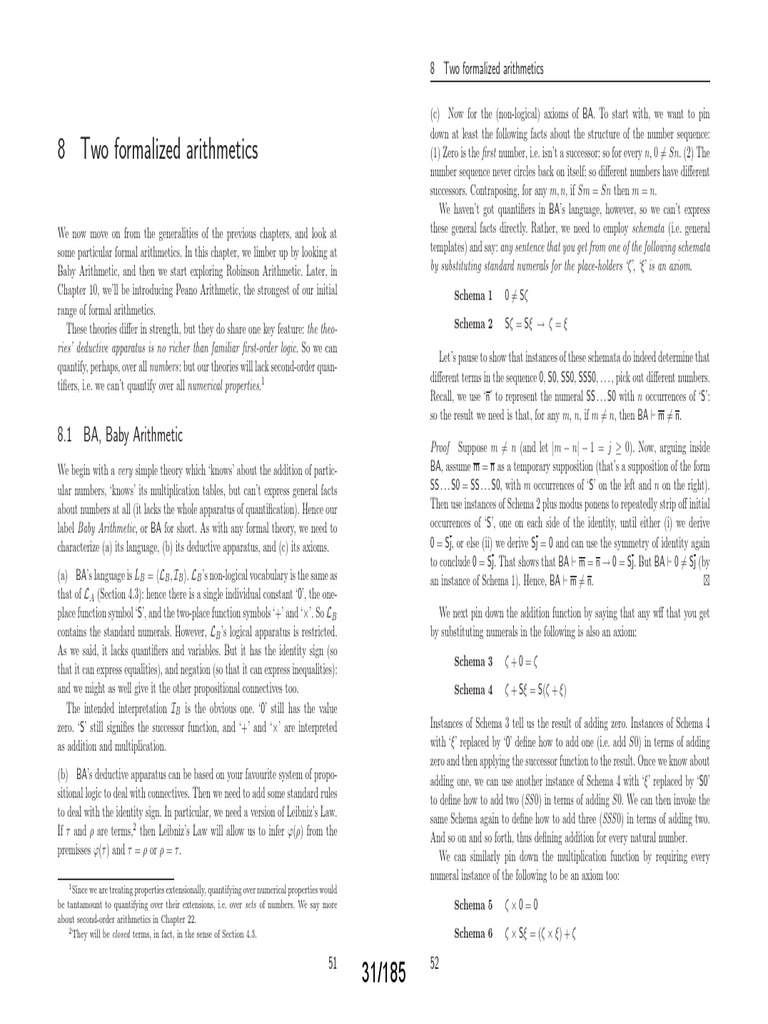 Smith - An Introduction To Gödels Theorems (Cap. 8) | PDF | Axiom | Theorem