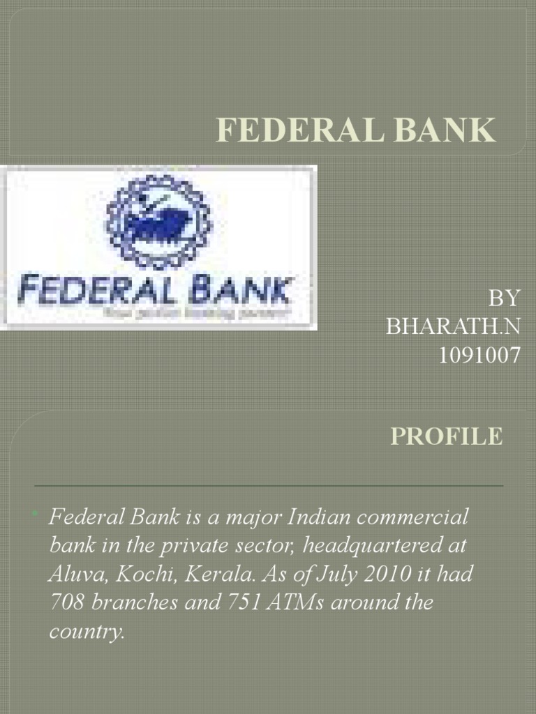 Federal Bank | PDF | Banks | Financial Transaction