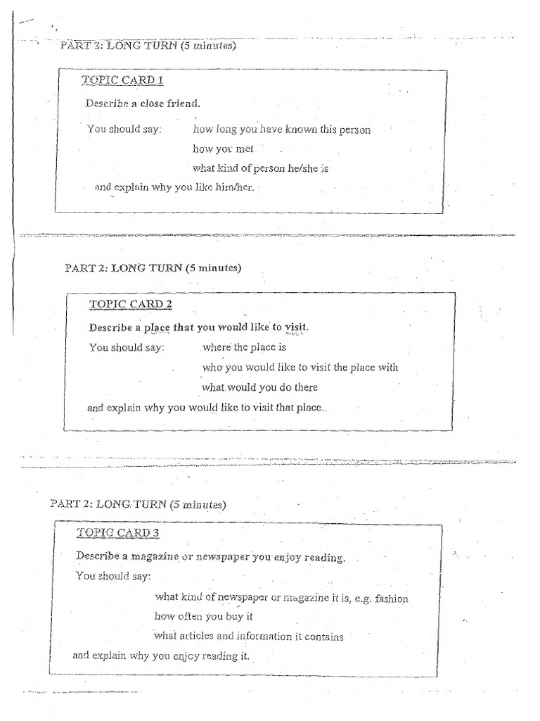 Long Turn (5 Minutes) | PDF