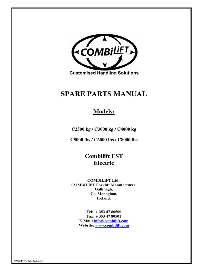 Spare Parts Manual: Models | PDF | Screw | Steering