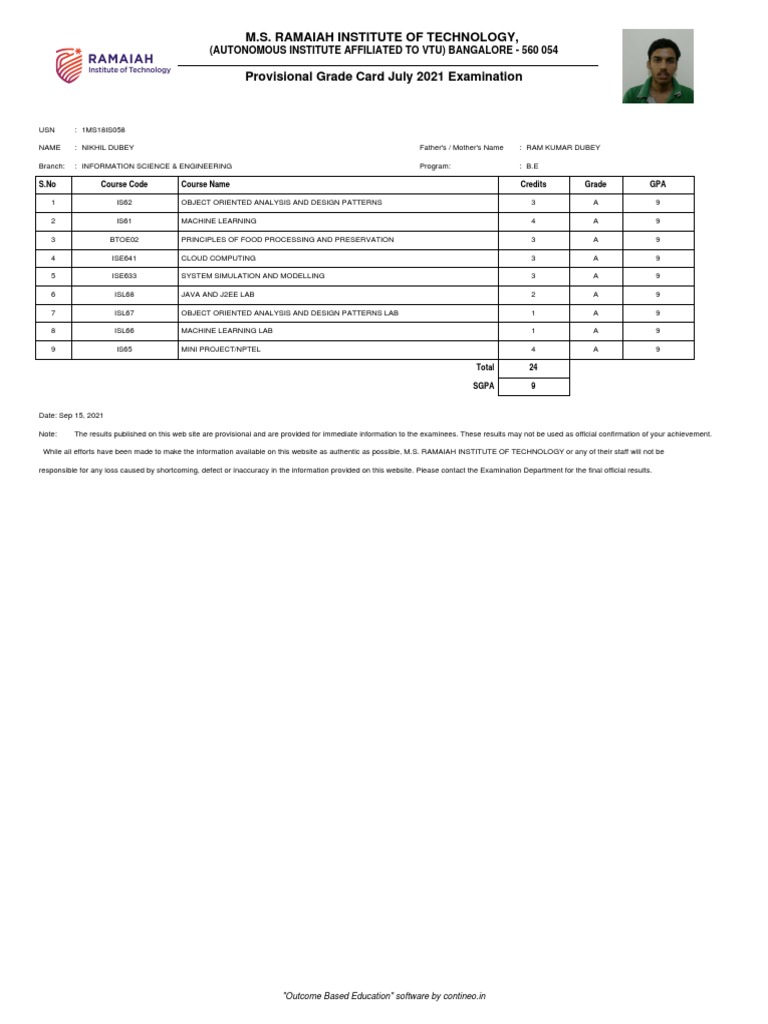 M.S. Ramaiah Institute of Technology,: (Autonomous Institute Affiliated ...