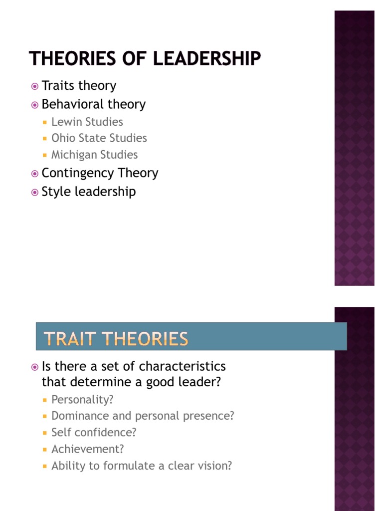 Theories of Leadership
