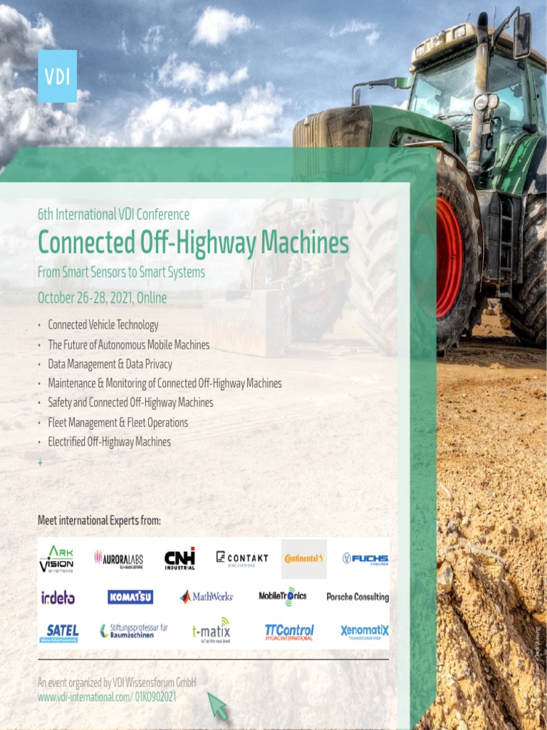 Connected Off-Highway Machines: 6th International VDI Conference | PDF ...