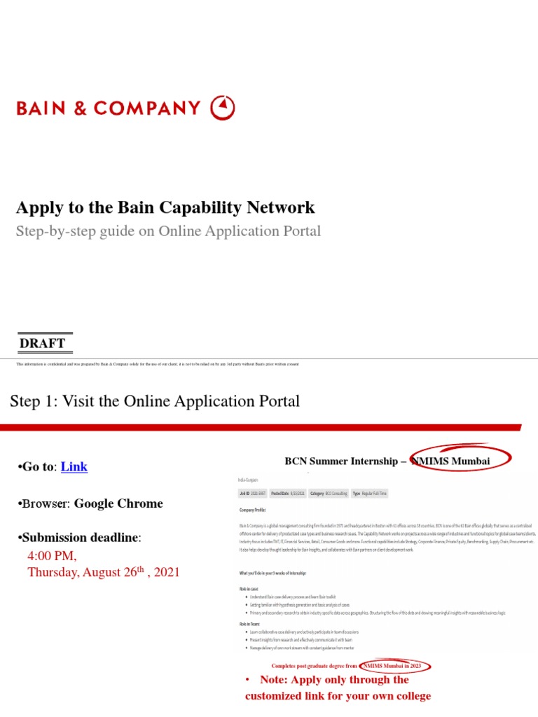 Apply To The Bain Capability Network: Step-By-Step Guide On Online ...