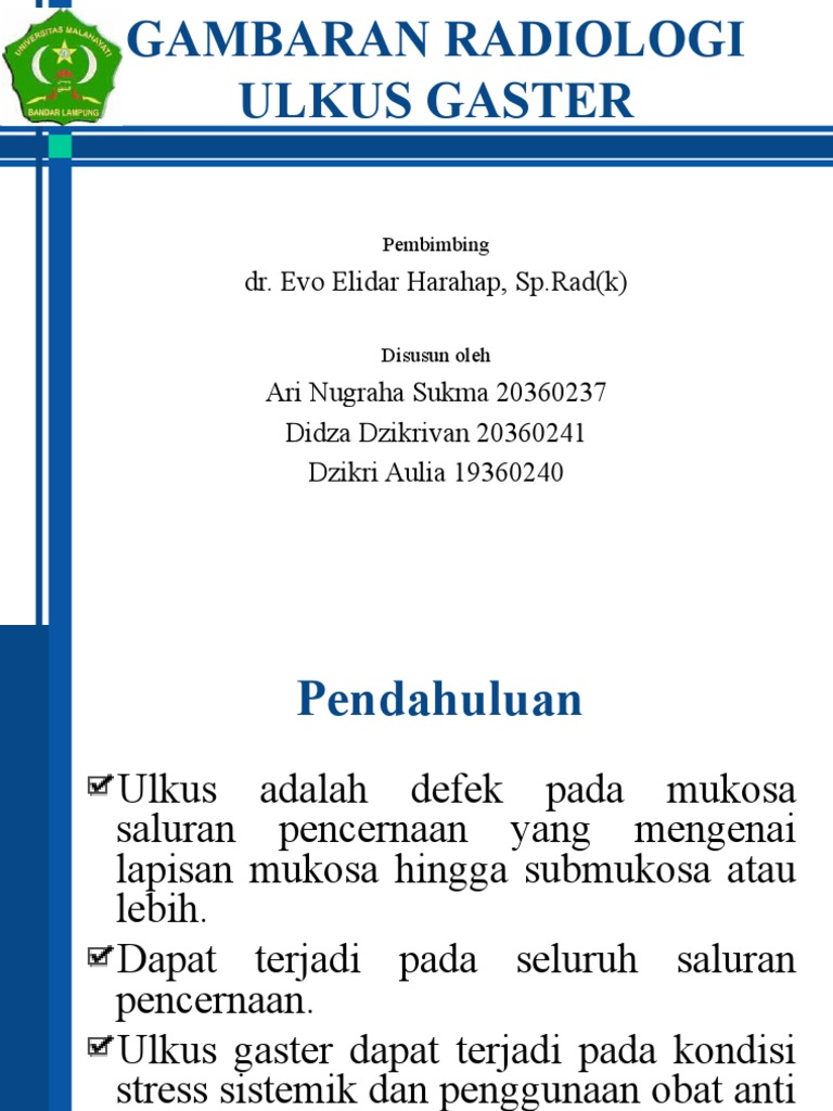 Gambaran Radiologi Ulkus Gaster | PDF | Kesehatan Holistik | Sains ...