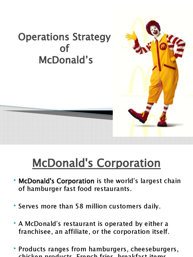 McDonald's Operations Strategy Overview | PDF | Mc Donald's | Fast Food ...