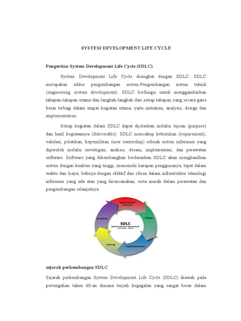 System Development Life Cycle | PDF